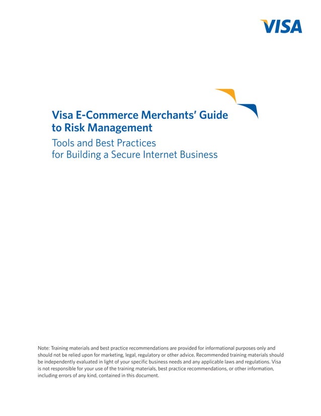 Visa risk-management-guide-ecommerce | PDF | Credit Cards | Personal Debt