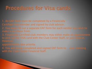 Visa Card Procedures | PPT