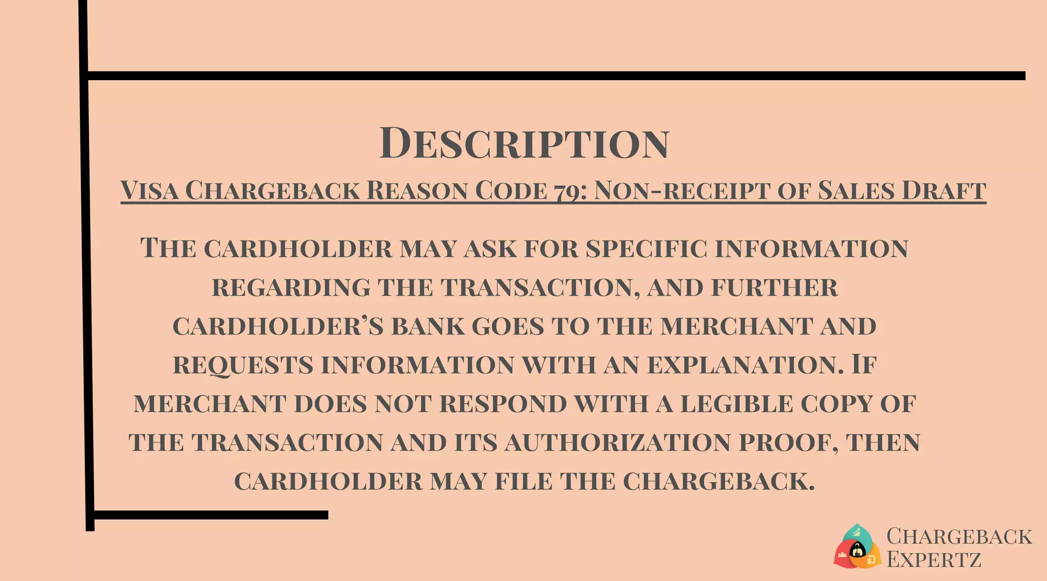 Visa Chargeback RC - 79 Non-receipt of Sales Draft | PDF