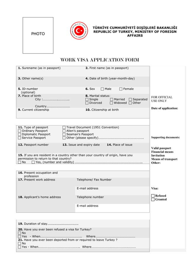 Visa form | PDF