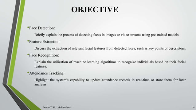 Visage- Smart facial based attendance system | PPT