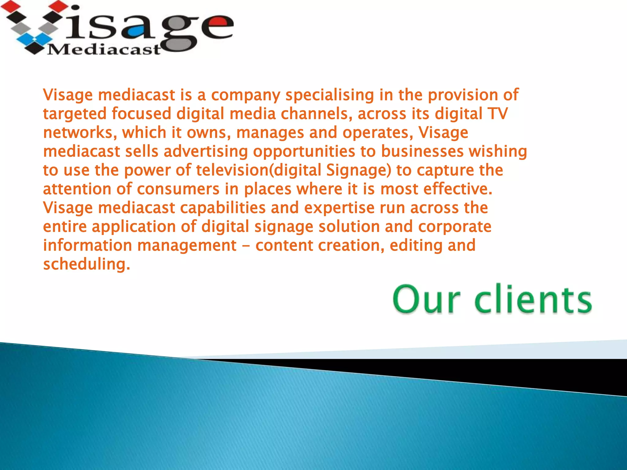 Visage Slide | PPTX | Media Industry | Industries