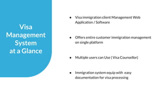 Visa management Software | PPT