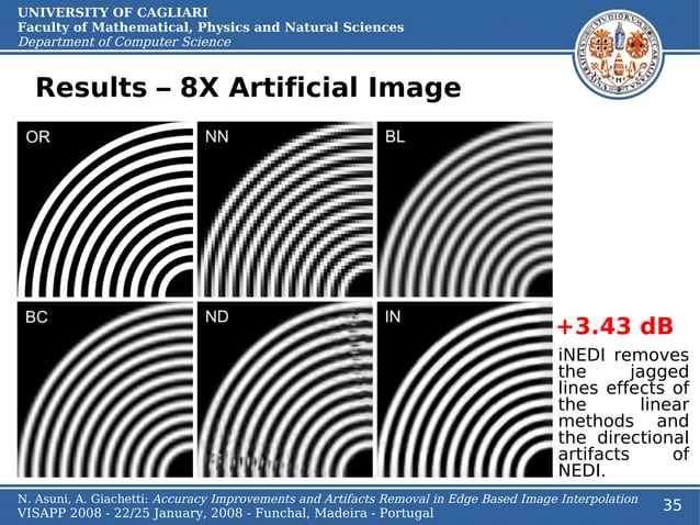 iNEDI - Accuracy Improvements and Artifacts Removal in Edge Based Image Interpolation | PDF