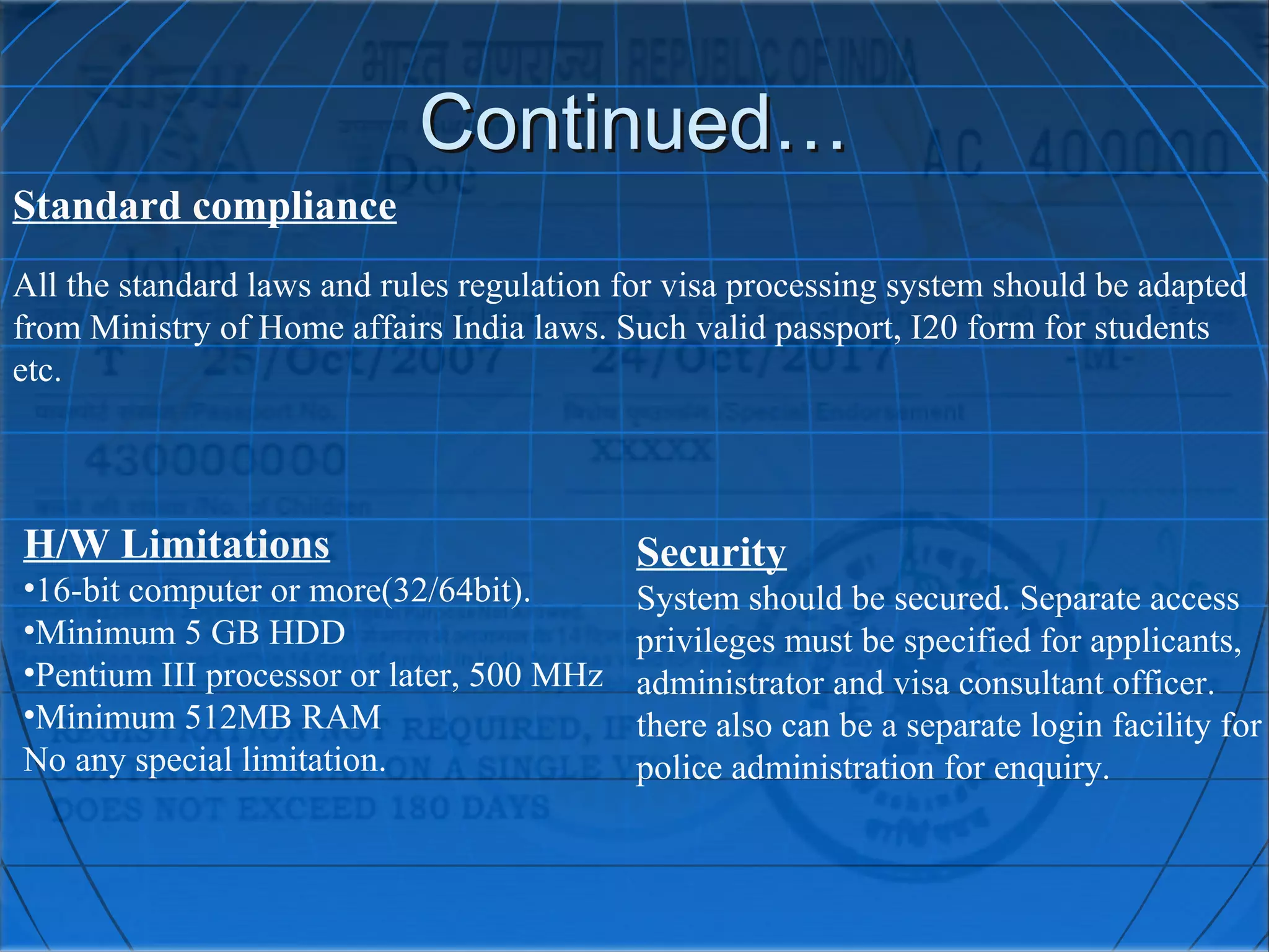 Visa processing system | PPT