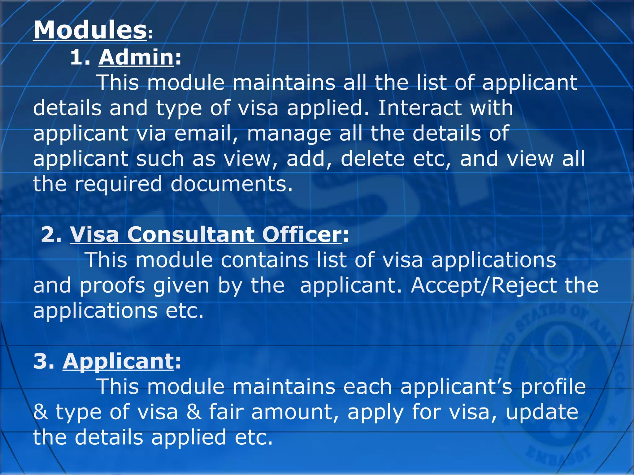 Visa processing system | PPT