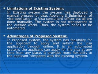 Visa processing system | PPT