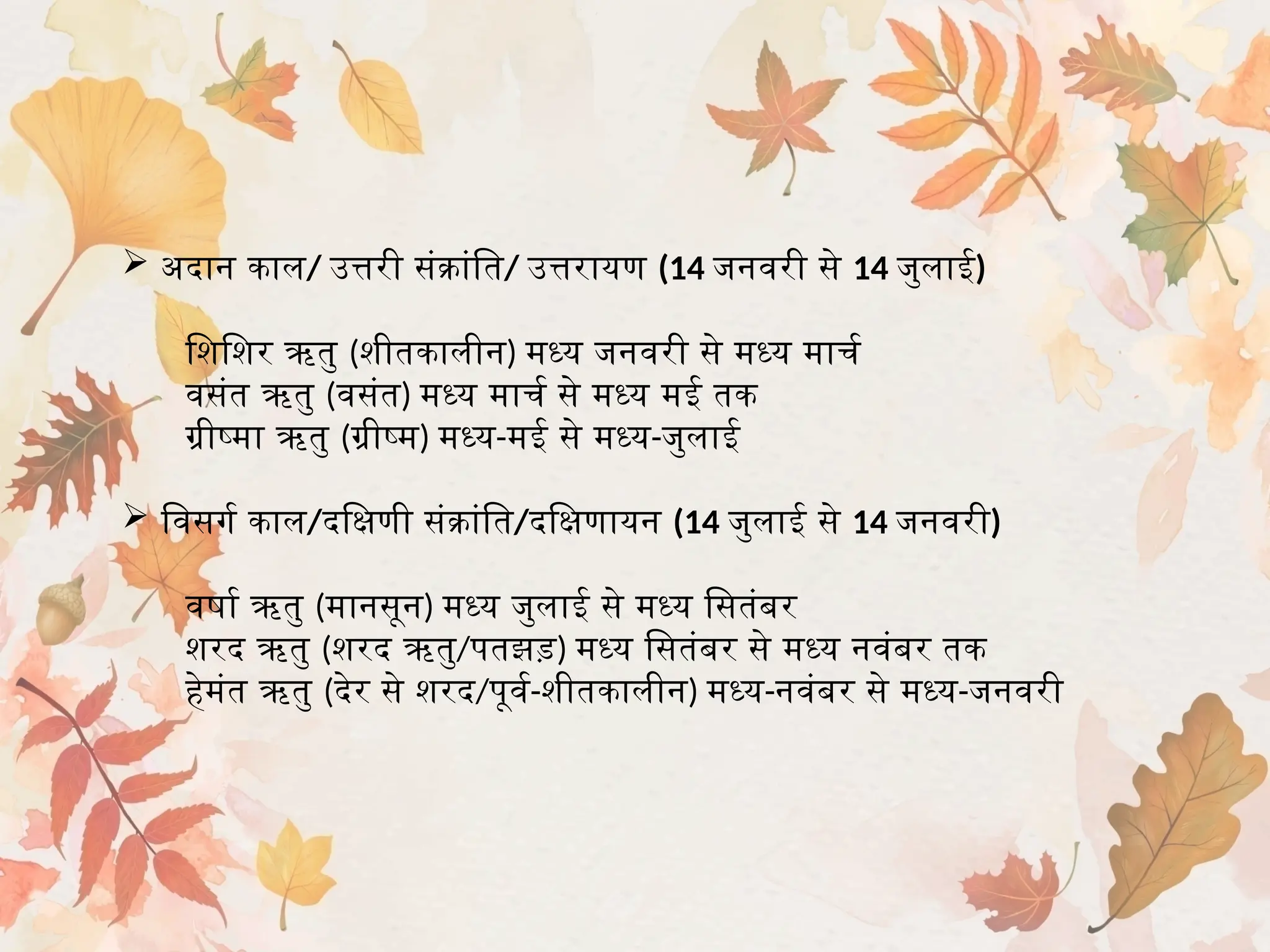 Visarga kaal / Southern solstice / Dakshinayana by Deepak Anand | PPTX