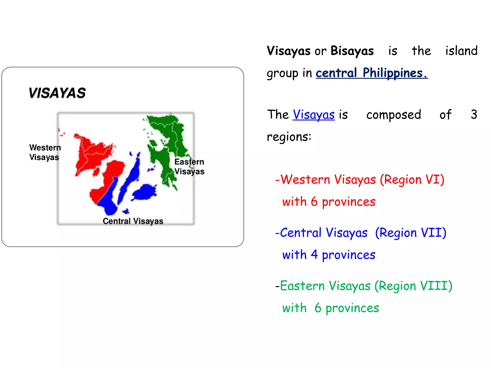 Visayas | PPT | South America Travel | Travel Locations