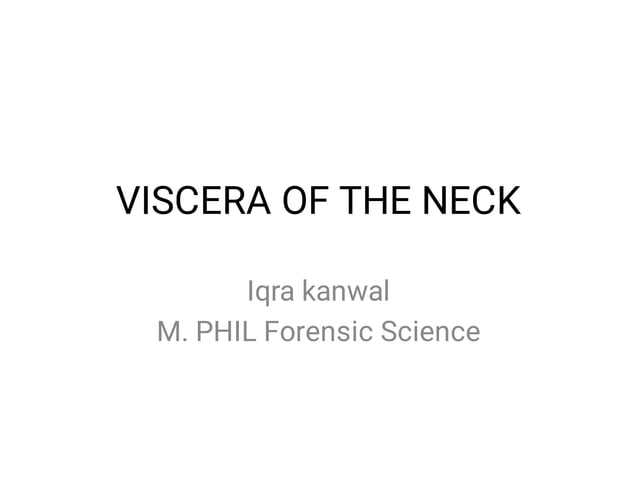 Gross Anatomy, Navigating the neck:A deep dive into Visceral Anatomy. | PPT