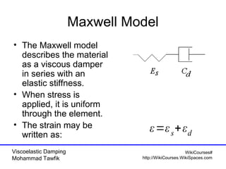 Viscoelastic Damping: Classical Models | PDF