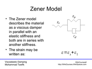 Viscoelastic Damping: Zener model | PDF