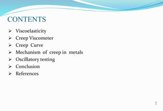 VISCOELASTICITY 1 | PPTX