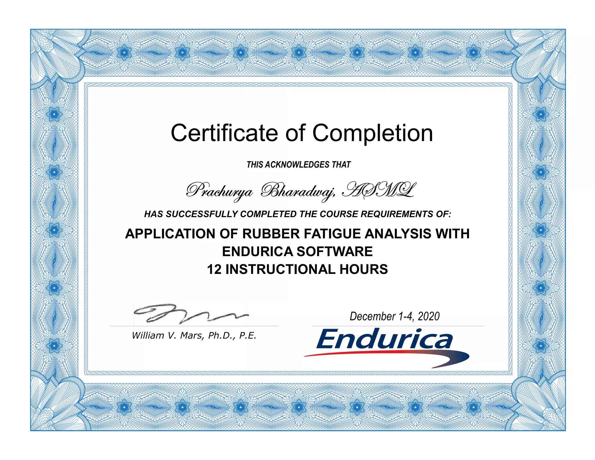 Non-linear FEA on elastomers_certificate | PPT