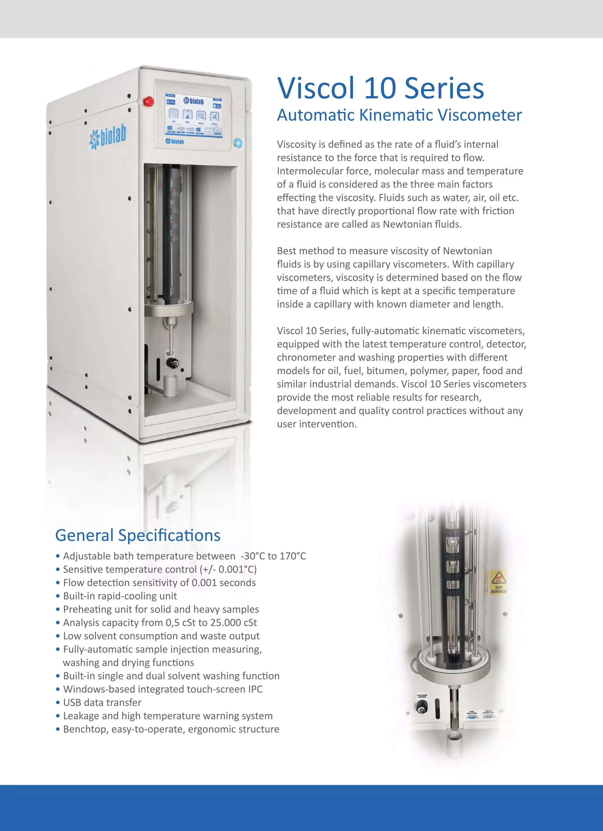 Viscol 10 presentation Fully Automatic Kinematic Viscometer | PDF