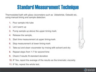 Viscol 10 presentation Fully Automatic Kinematic Viscometer | PDF