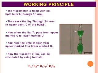 Physicochemical parameters of Viscometer & Stagalmometer | PPTX