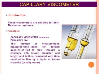 Physicochemical parameters of Viscometer & Stagalmometer | PPTX