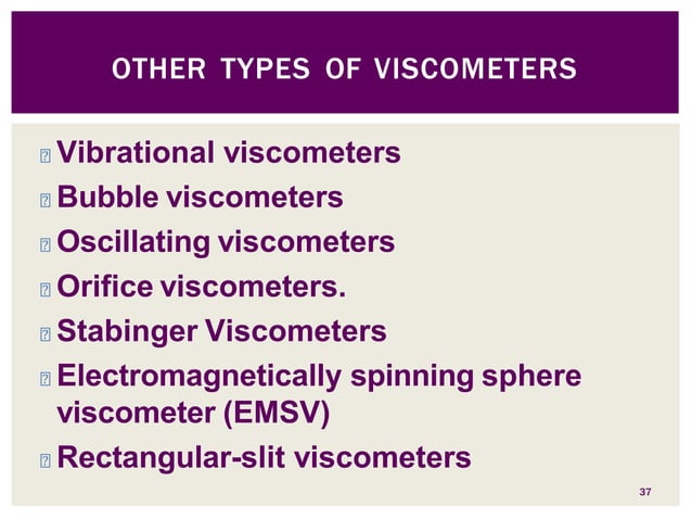 Viscometry and Types of industrial Viscometers | PDF