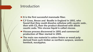 Viscose Fibers | PPTX