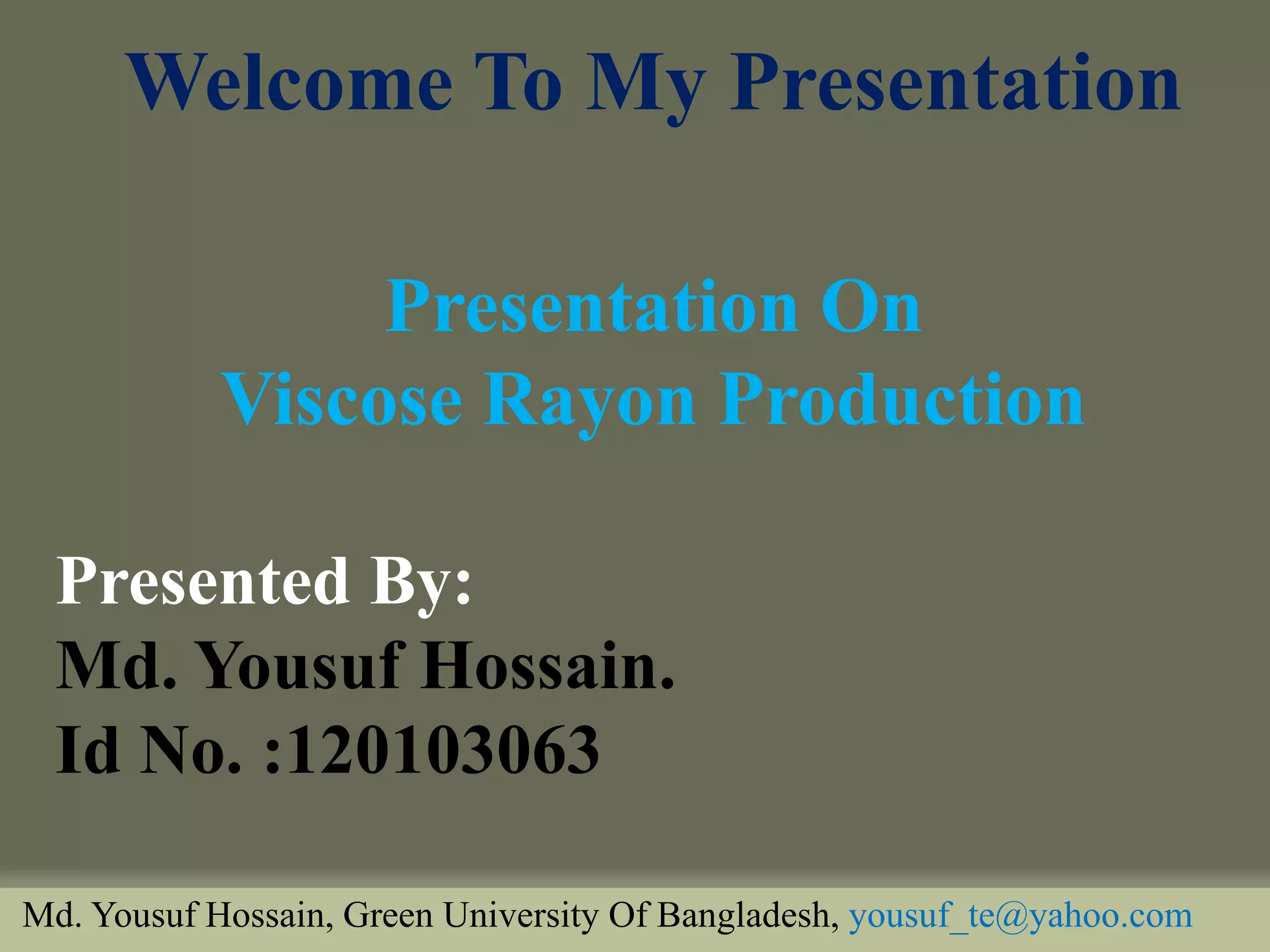 Viscose rayon fiber production process | PDF