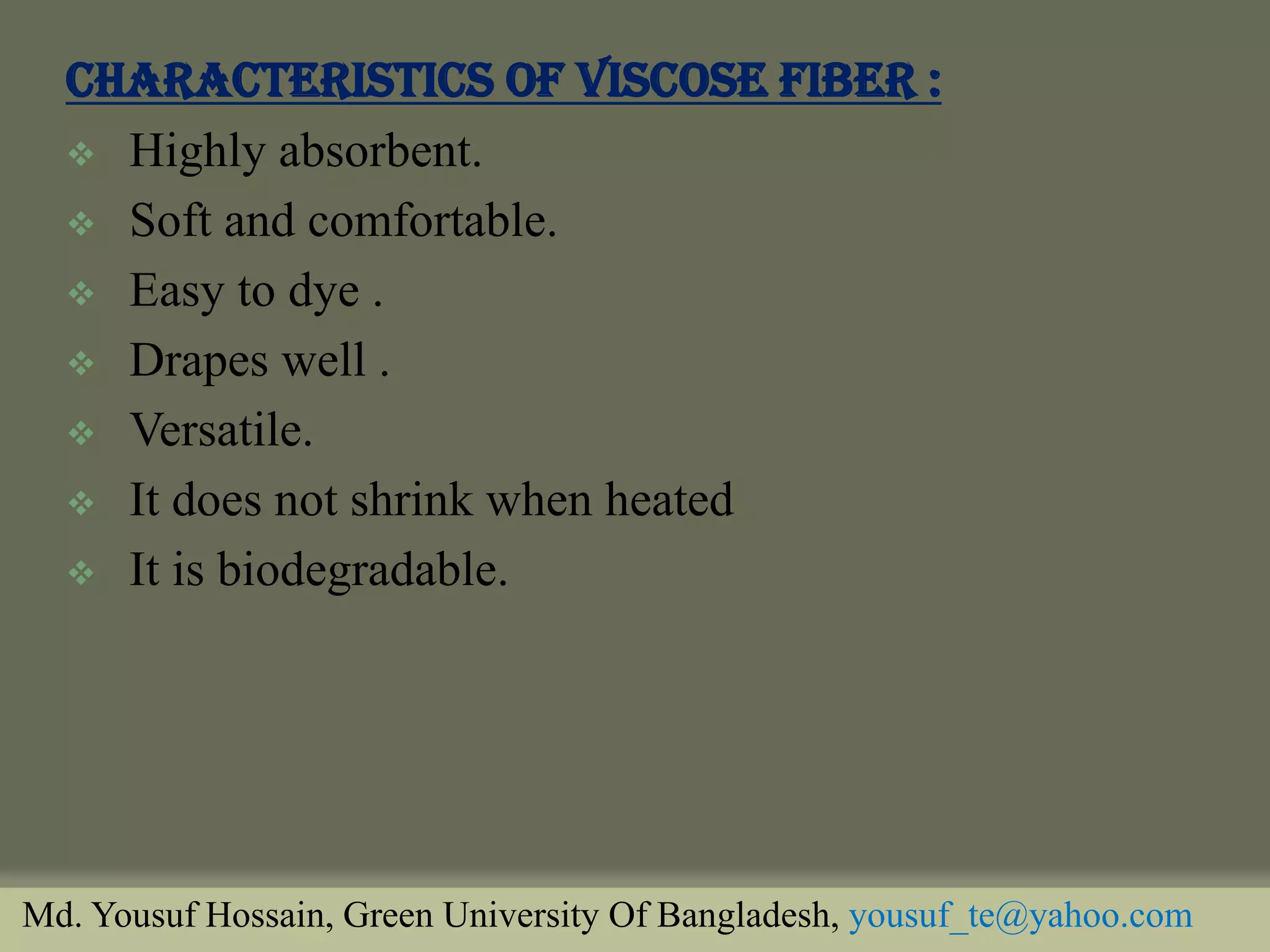 Viscose rayon fiber production process | PDF