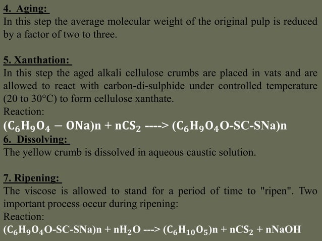 Viscose rayon fiber production process | PDF