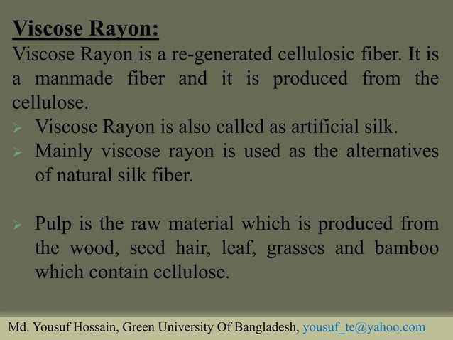 Viscose rayon fiber production process | PDF