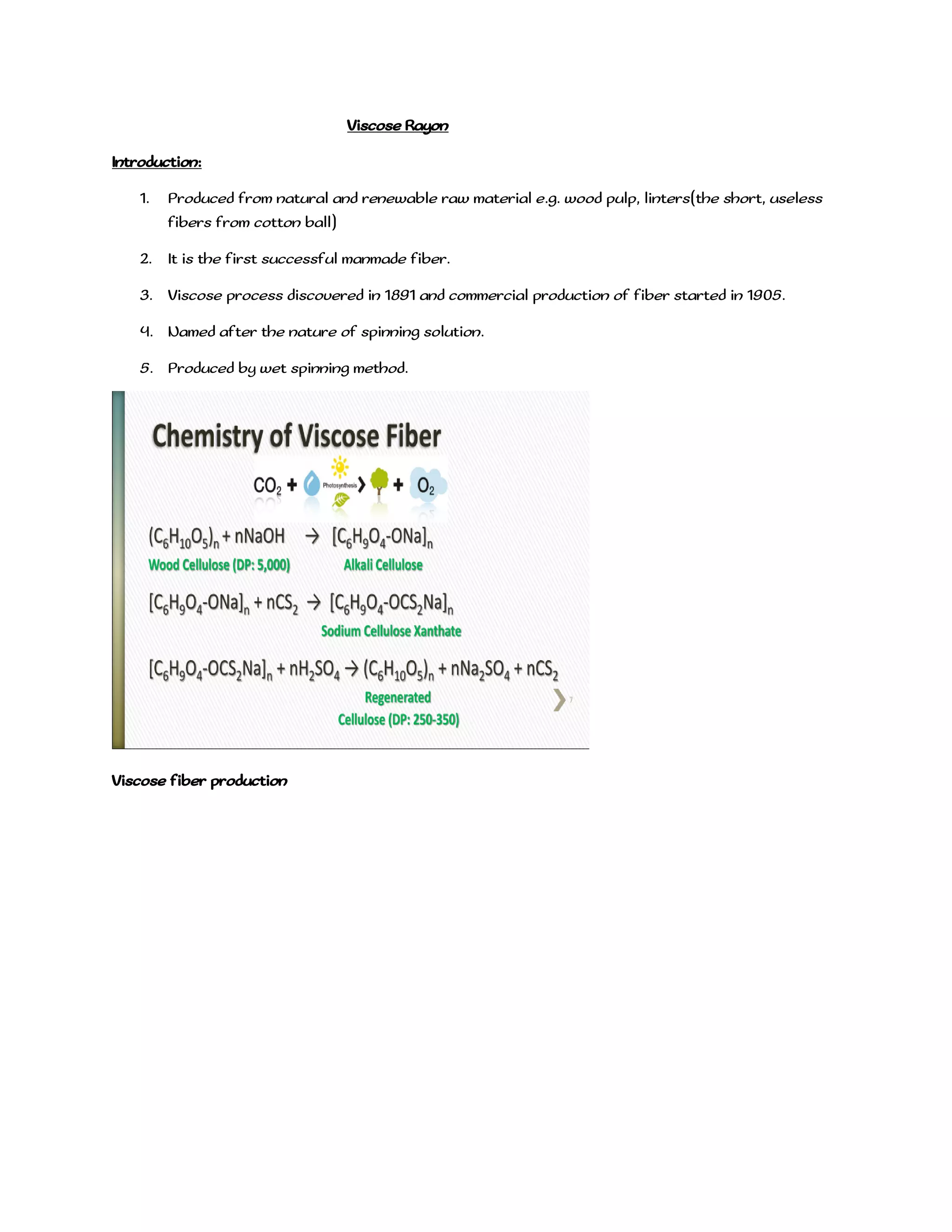 Viscose Rayon | PDF | Chemistry | Science
