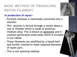 Man made Cellulosic Fiber - Viscose rayon | PPTX