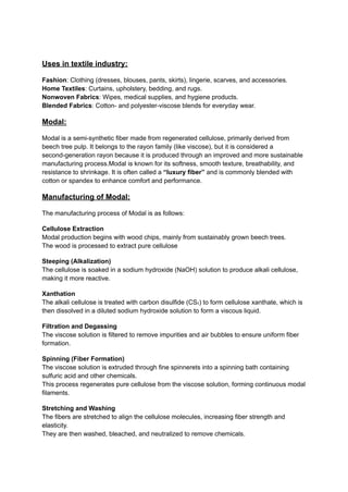 Viscose Tencel modal spandex.pdf ppt assignment | PDF