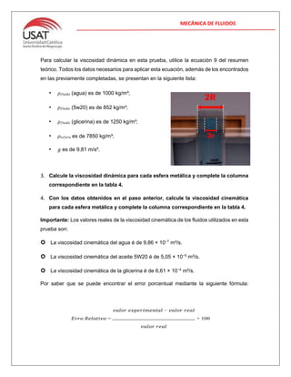 Viscosimetro de stokes 2021 | PDF