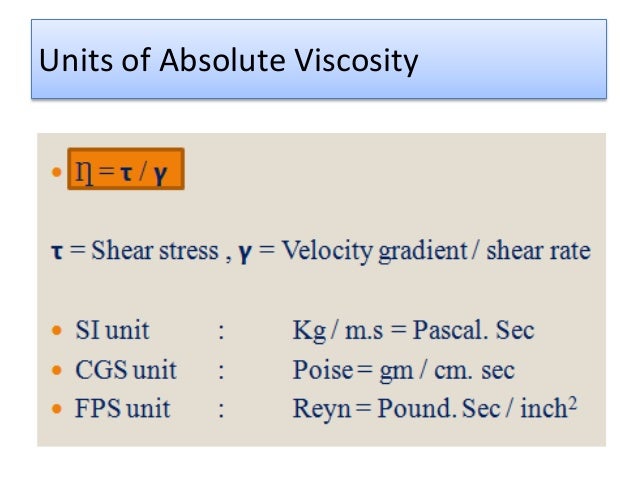 Units of viscosity - togetherqlero