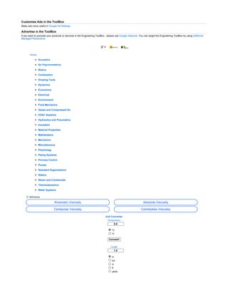 Viscosity kinematic vs dynamic | PDF