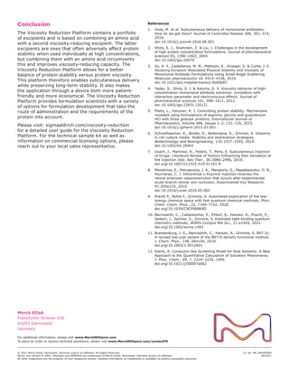 The Viscosity Reduction Platform: Viscosity-Reducing Excipients for ...
