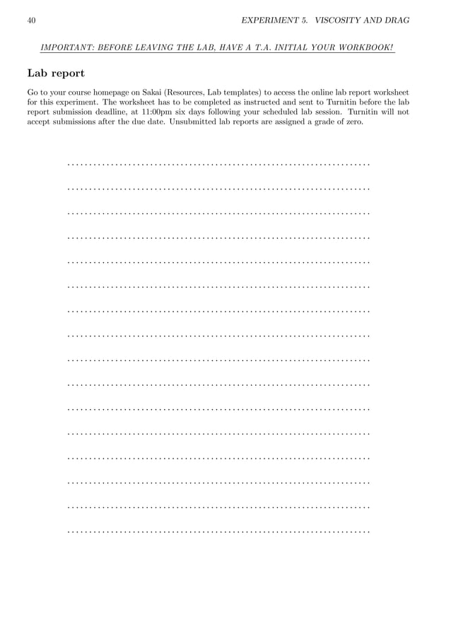 Lab report on liquid viscosity of glycerin | PDF