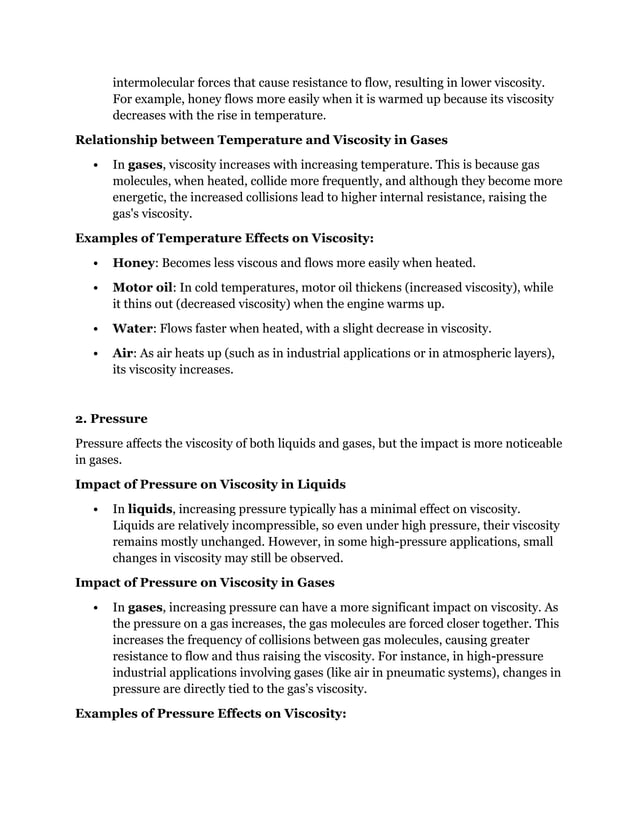 viscosity report and outline for fluid mechanics | PDF | Free Download