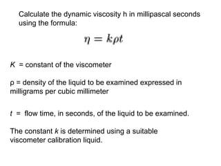 Viscosity and its determination | PPT