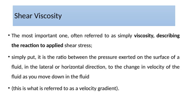 RHEOLOGY AND DETERMINATION OF VISCOSITY CW.pptx