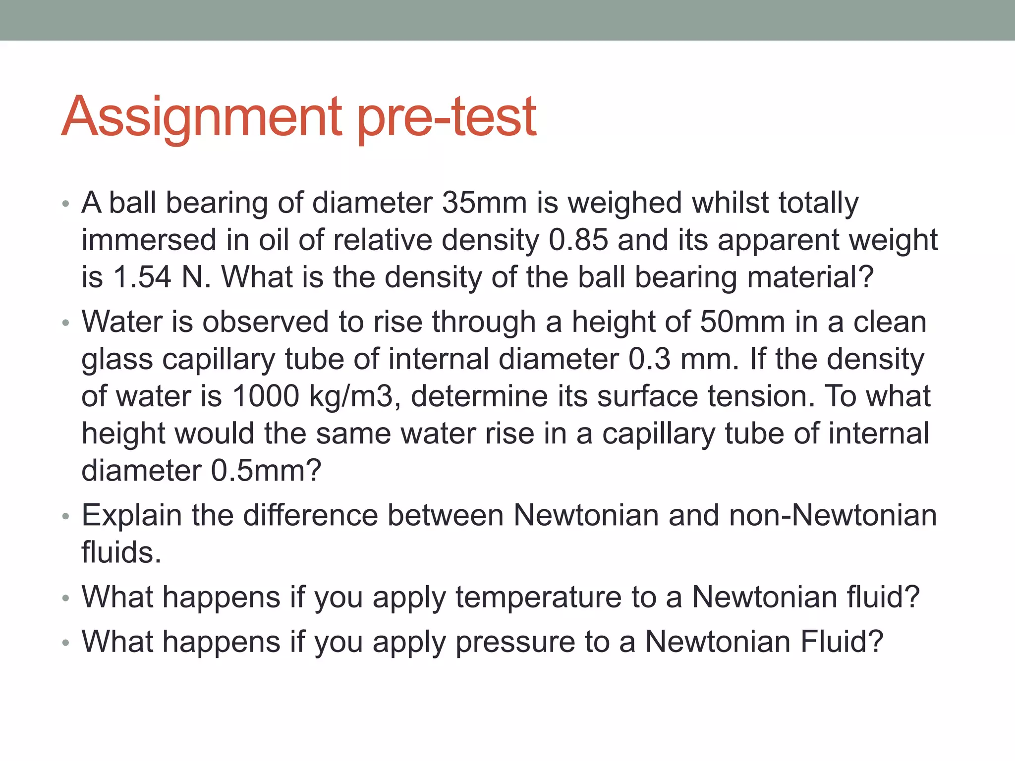 Viscosity in newtonian and non newtonian fluids | PPTX