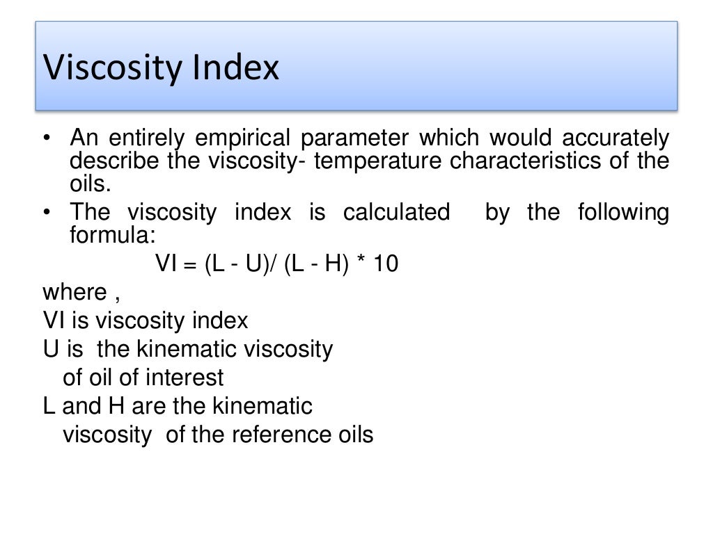Calculating Viscosity Index Eyesere