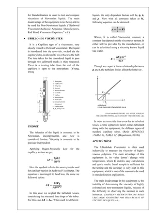 Viscosity measurement and instruments used | PDF