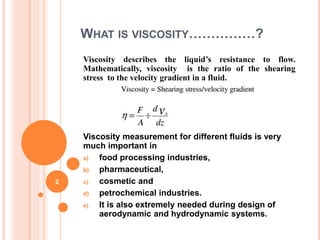 Viscosity measurement using ostwald viscometer | PPTX