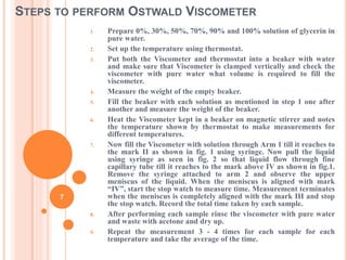 Viscosity measurement using ostwald viscometer | PPTX