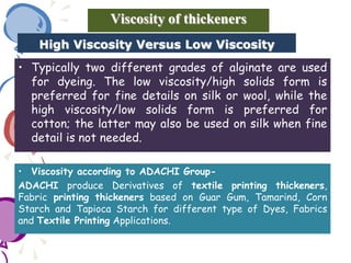 Viscosity of different printing paste | PPTX