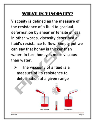 Viscosity of fluids | PDF
