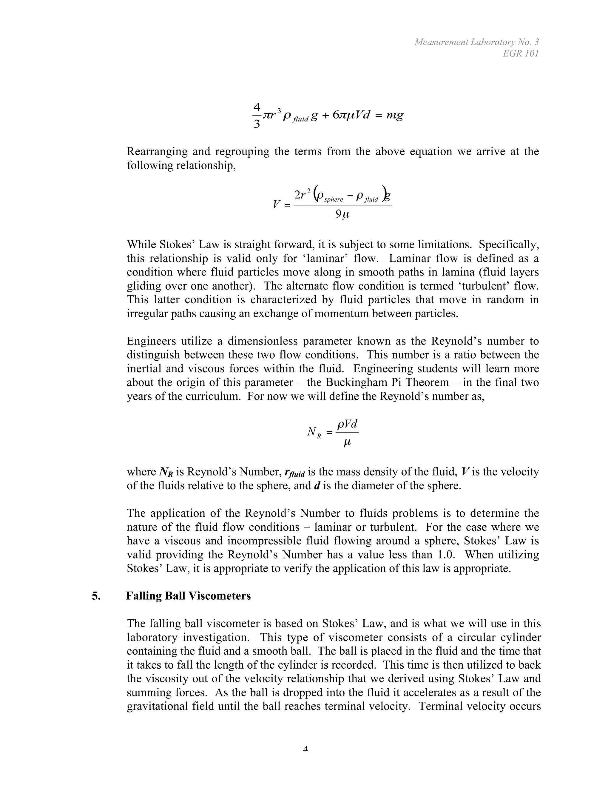 Viscosity & stokes’ law | PDF