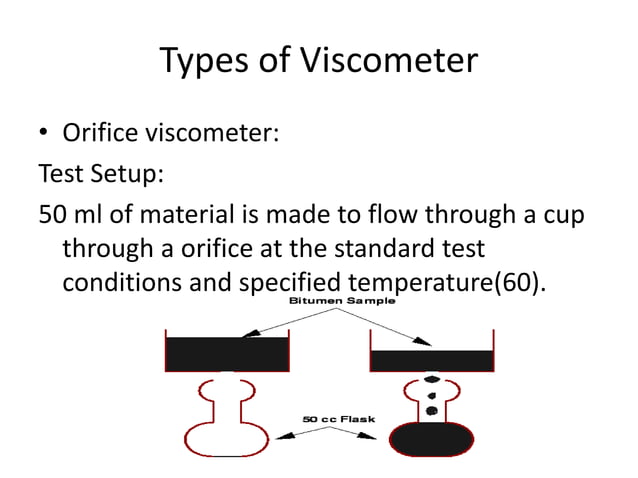 Viscosity test of bitumen