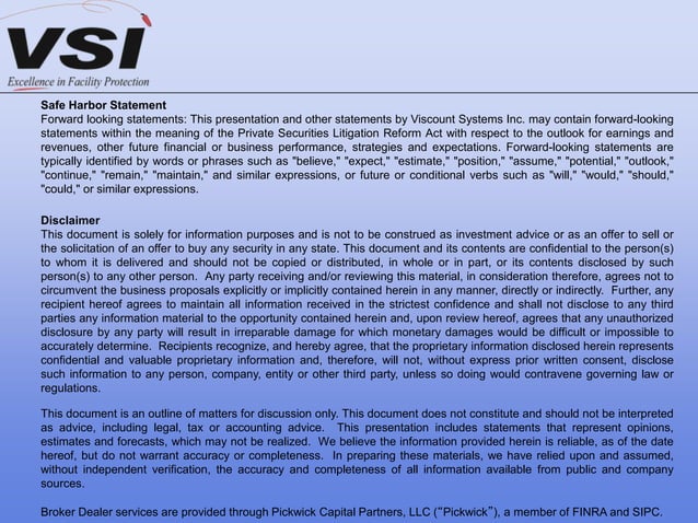 Viscount Systems (OTCQB:VSYS) Presentation | PPT
