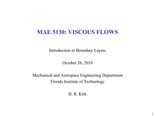 Viscous Incompressible Flows: Fluid Dynamics | PPT